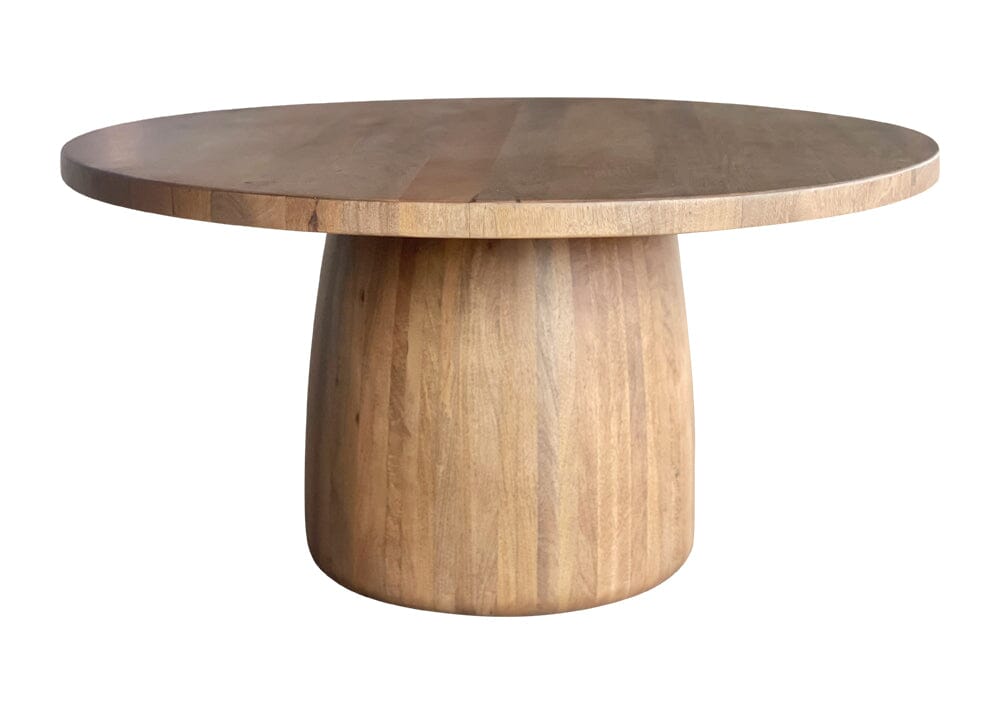 Boab Round Dining Table - Warm Teak Finish